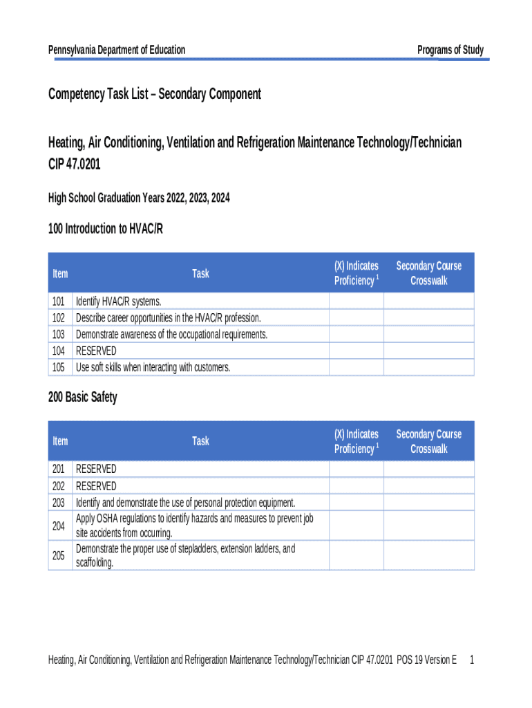 Secondary Component Heating, Air Conditioning, Ventilation ... Doc Template | pdfFiller