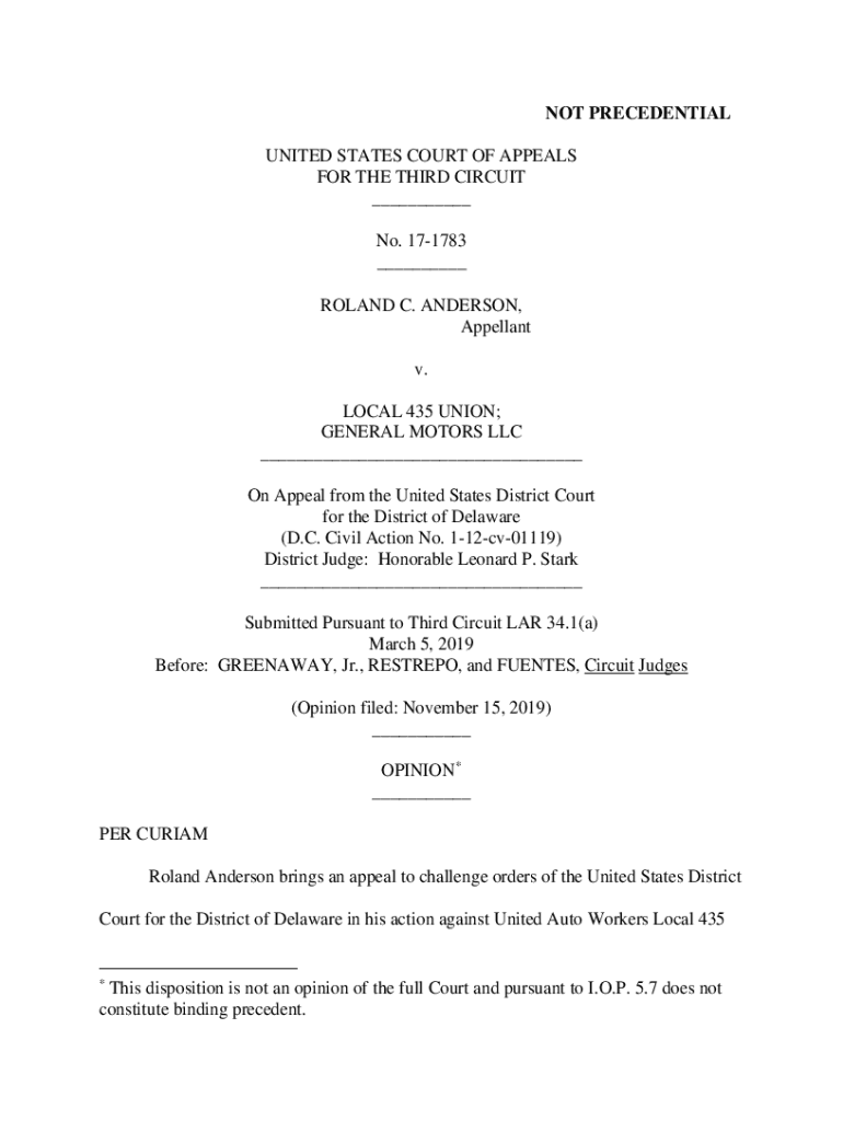 Fillable Online United States Court of Appeals for the Third Circuit ...