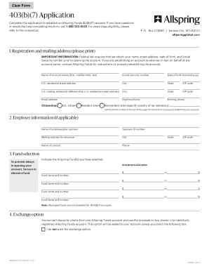 Fillable Online 403(b)(7) Application Fax Email Print - pdfFiller