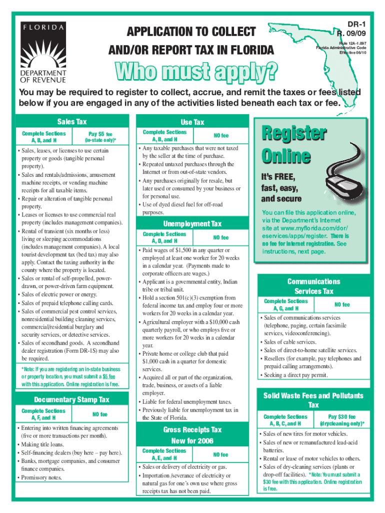 Fillable Online Account Registration - Florida Department of Revenue ...