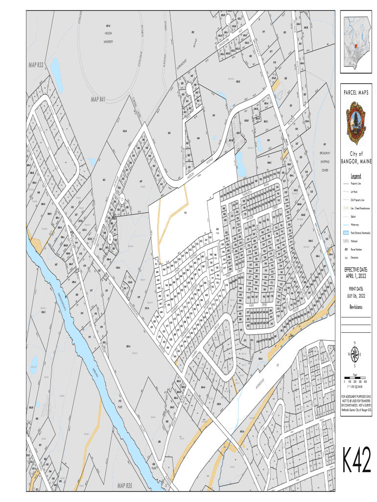 Fillable Online MAP R33 MAP R35 MAP R41 PARCEL MAPS City of BANGOR ...