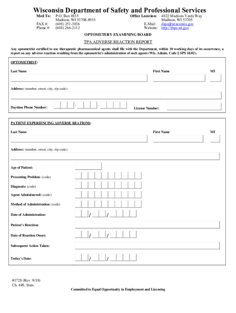 Fillable Online dsps wi Fillable Online dsps wi 2497 - Wisconsin ...