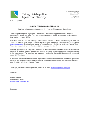 Fillable Online REQUEST FOR PROPOSALS (RFP) NO. 265 Regional ... Fax Email Print - pdfFiller