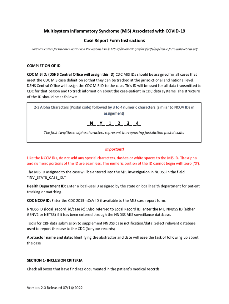 Fillable Online mis-c-form-fillable.pdf - CDC Fax Email Print - pdfFiller