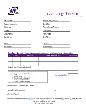 Fillable Online Cargo Insurance Official Request for Claim Form - UPS ...