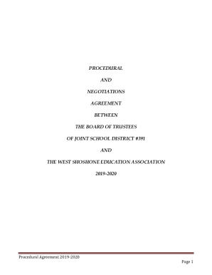 Fillable Online PROCEDURAL AGREEMENT Sample Clauses - Law Insider Fax ...