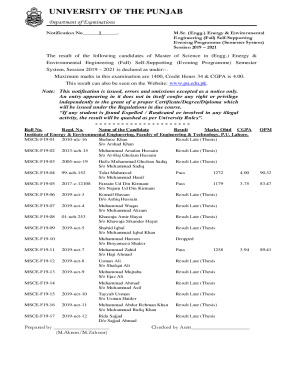 Fillable Online pu edu University of the Punjab - Contact Us Fax Email ...