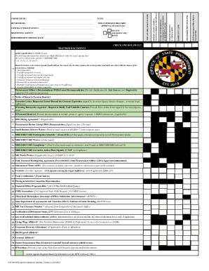 Fillable Online DGS OSP BPW Templates and Procurement Review Checklists ...