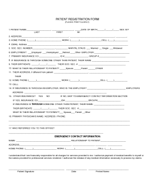 Fillable Online PATIENT REGISTRATION FORM - Southlake General Surgery Fax Email Print - pdfFiller