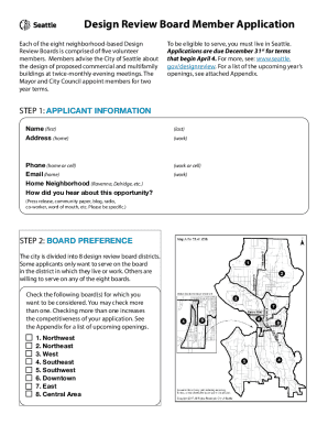 Fillable Online Design Review Board Member Application - Seattle.gov Fax Email Print - pdfFiller