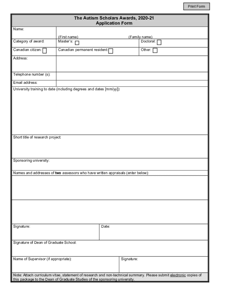 Fillable Online gradstudents carleton Graduate Award Application Form - nserc create promote Fax ...
