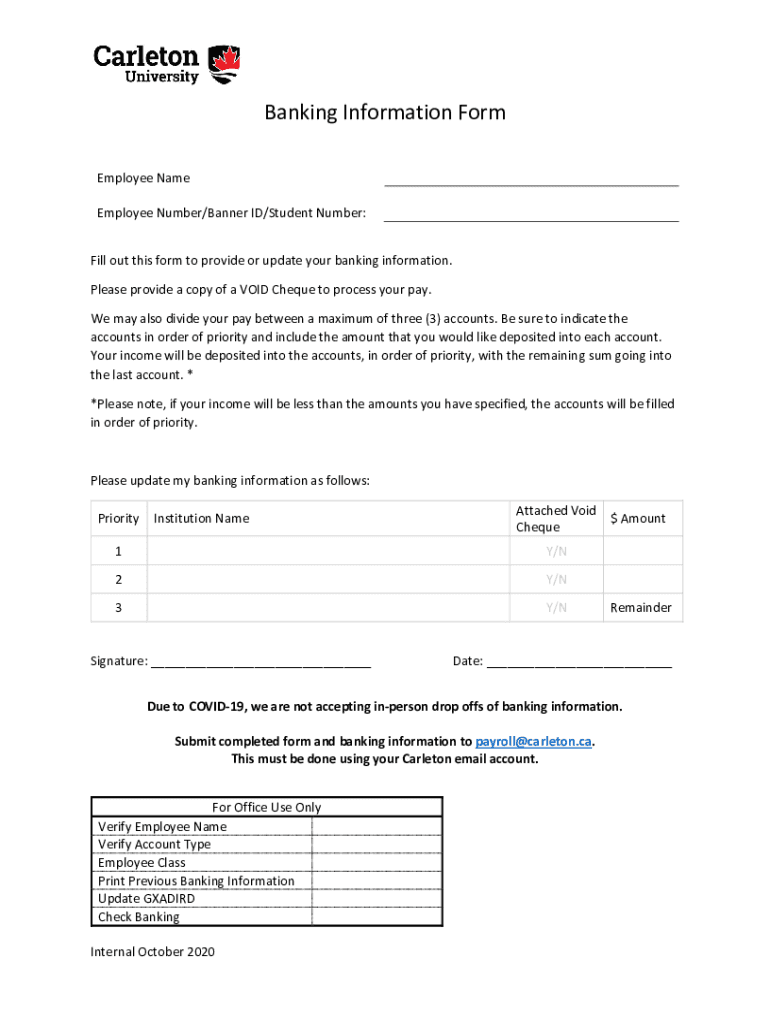 Fillable Online To: All Employees Subject: Direct Deposit Authorization ...