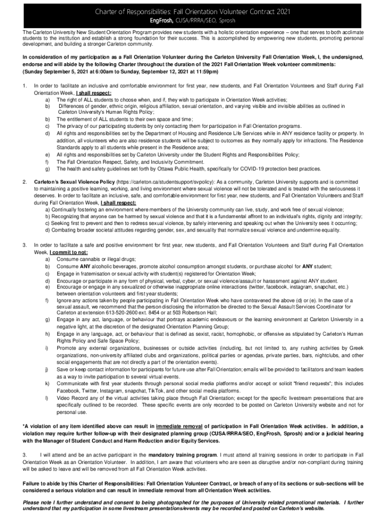 Fillable Online Orientation Focused on Ethics, Inclusivity and Civic ... Fax Email Print - pdfFiller
