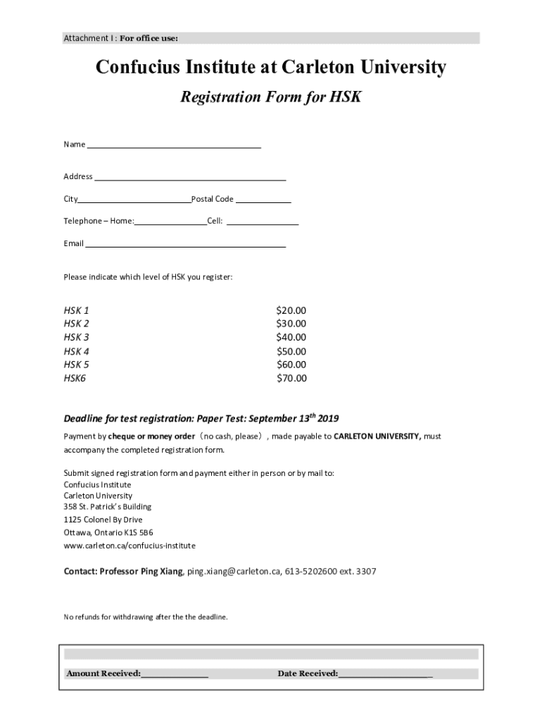 Fillable Online Fillable Online Registration Form for HSK.docx Fax Email Print ... Fax Email ...