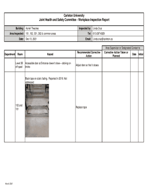 Fillable Online JHSC Safety Inspections Workbook Fax Email Print - pdfFiller