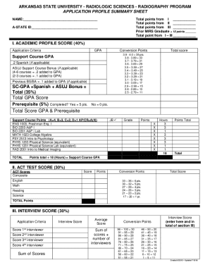 Fillable Online Total GPA Score Total Score GPA & Prerequisite Fax ...