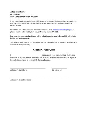 Fillable Online ATTESTATION FORM - Eloy, AZ Fax Email Print - pdfFiller