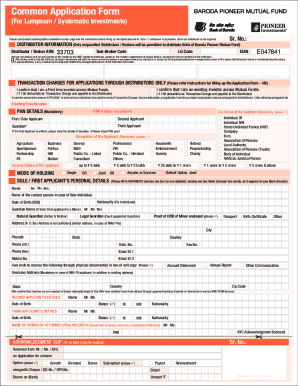 Fillable Online common application form - PGIM India Mutual Fund Fax ...