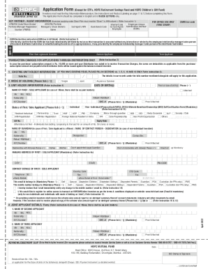 Fillable Online Application Form (Except For ETFs, HDFC ... - US Legal ...