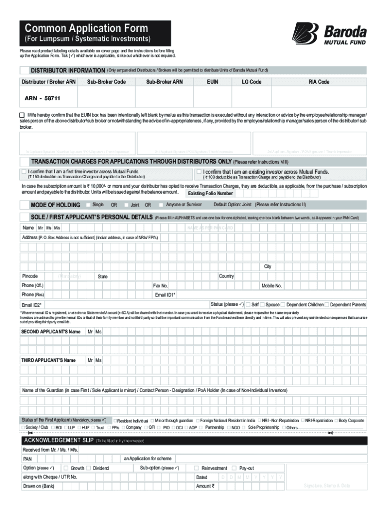 Fillable Online utiitsl - common application form for lump sum/systematic ... Fax Email Print ...
