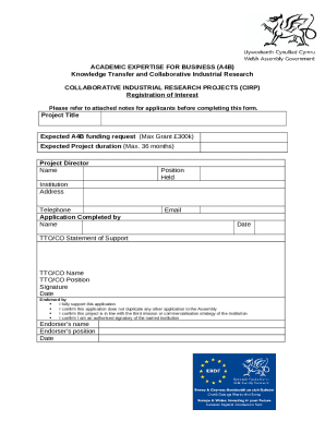 ROI Application Doc Template | pdfFiller