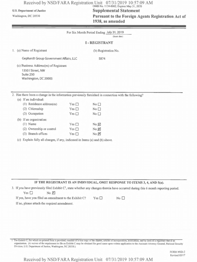 Fillable Online Enhancing the Foreign Agents Registration Act of 1938 ...