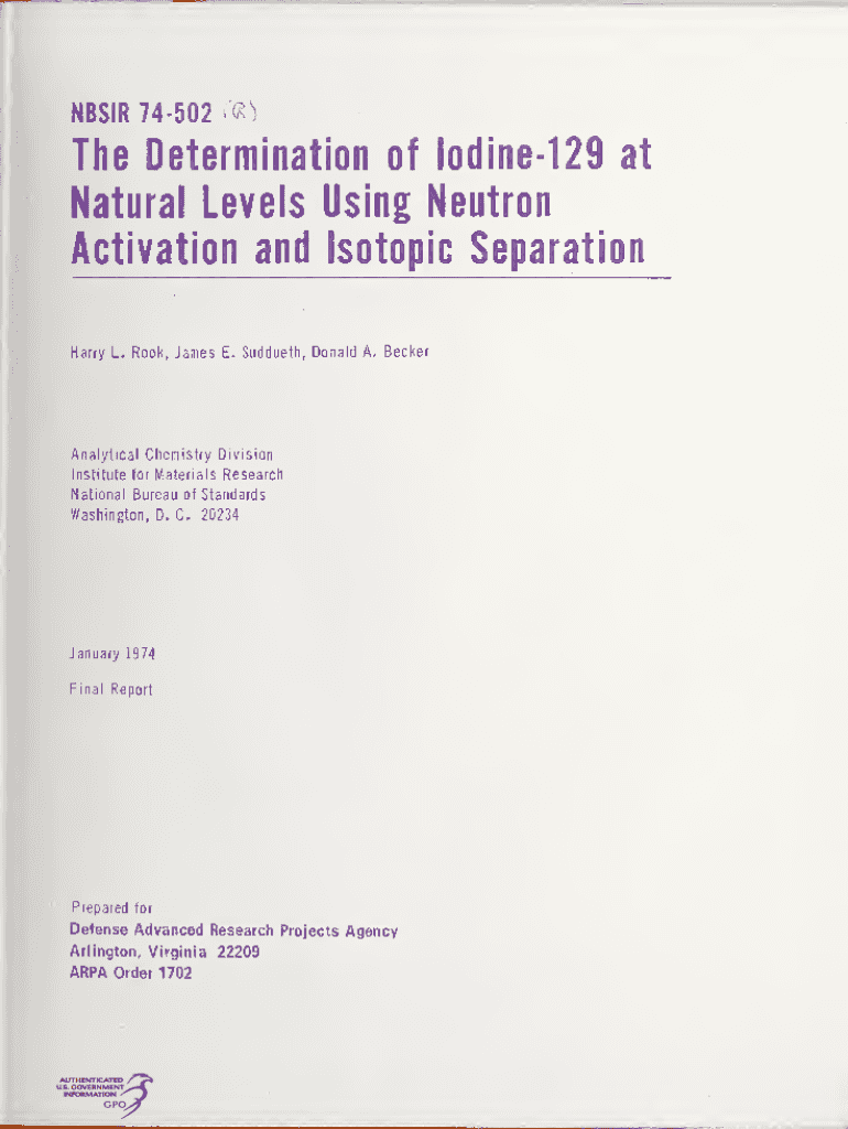 Fillable Online The determination of iodine-129 at natural levels using ...