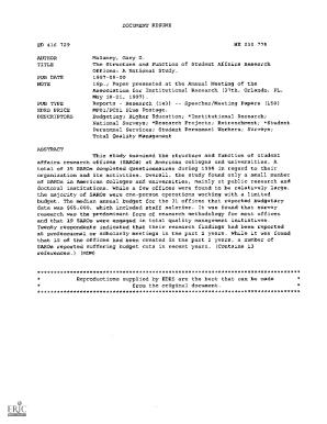 Fillable Online document resume - ERIC - Department of Education Fax ...