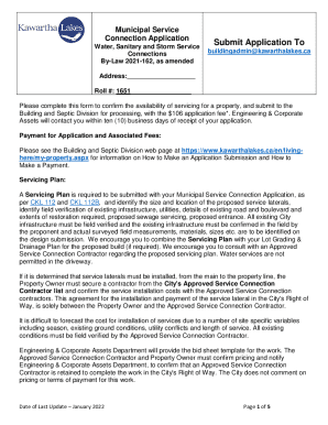 Fillable Online Application for Water Service Connection Permit ...