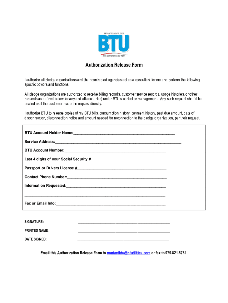 Fillable Online Letter of Authorization Release Fax Email Print - pdfFiller