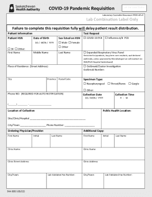 Fillable Online Test Requisition Forms with Barcode label Printing ...