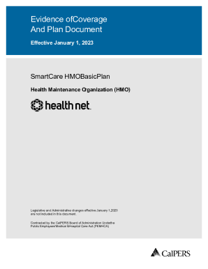 Fillable Online Summary of Benefits and Coverage - Health Net CalPERS ...