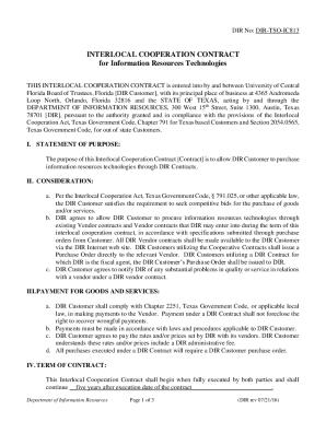 Fillable Online dir texas PAGE 1 OF 14 CONTRACTUAL AGREEMENT For ...
