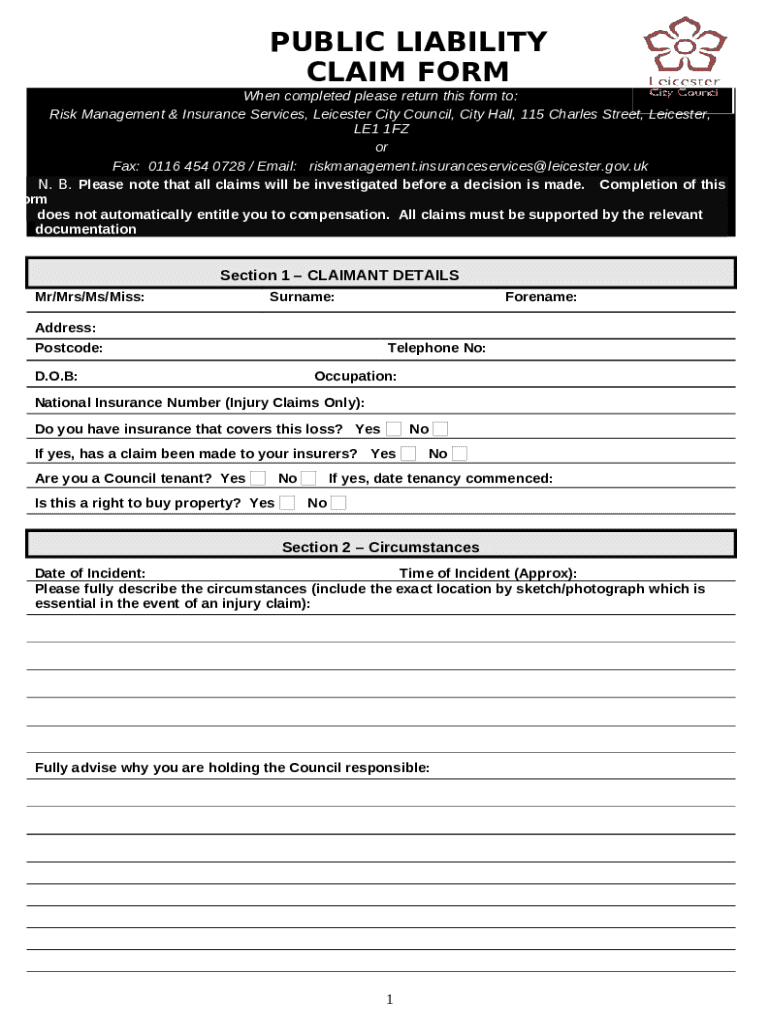 File a Tort ClaimDepartment of Enterprise Services (DES) Doc Template ...