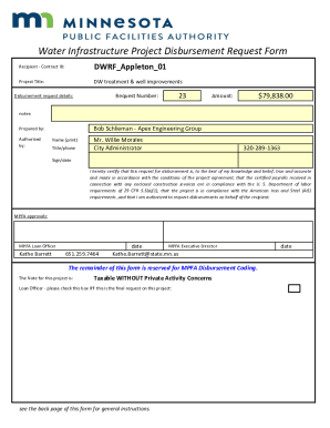 Fillable Online Progress Update and Disbursement Request Form ...