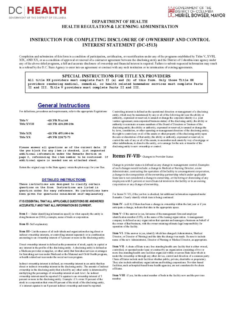 Fillable Online dchealth dc Health & Family Welfare Department ...