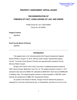 Fillable Online paab iowa PROPERTY ASSESSMENT APPEAL BOARD ...