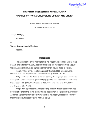Fillable Online paab iowa warren county assessment appeal form Fax ...