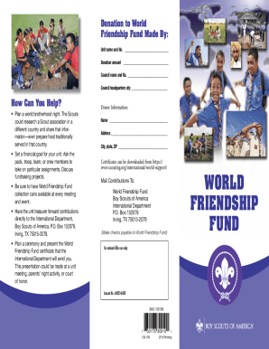 Fillable Online The World Friendship FundBoy Scouts of America Fax ...