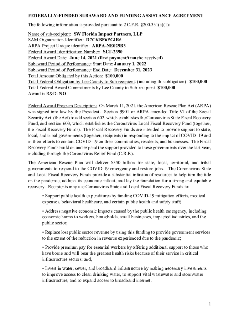 Fillable Online Subrecipient vs Contractor: Coronavirus State and Local ...
