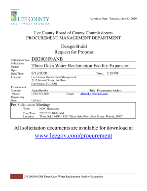 Fillable Online Design-Build Request for Proposal - Lee County Fax ...