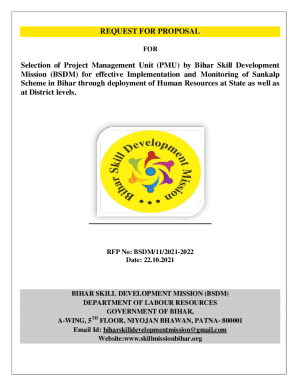 Fillable Online Notice inviting Request for Proposal for effective ...