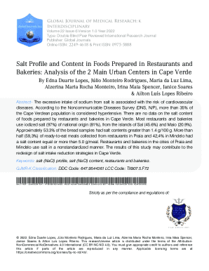 Fillable Online Salt Profile and Content in Foods Prepared in ...