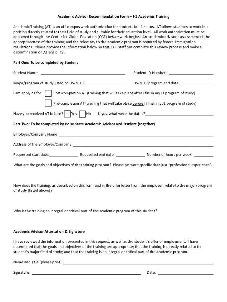 Fillable Online Work Authorization For J-1 Students Fax Email Print ...