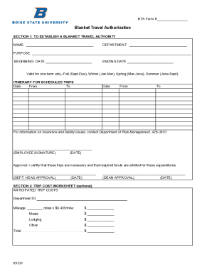 Fillable Online BTA: Business Travel Insurance Application form Fax ...