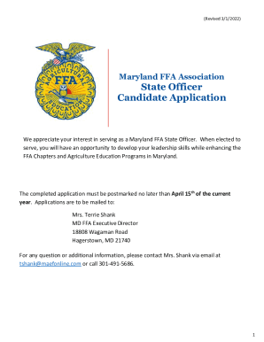 Fillable Online State Officer and Past State Officer Opportunities ...
