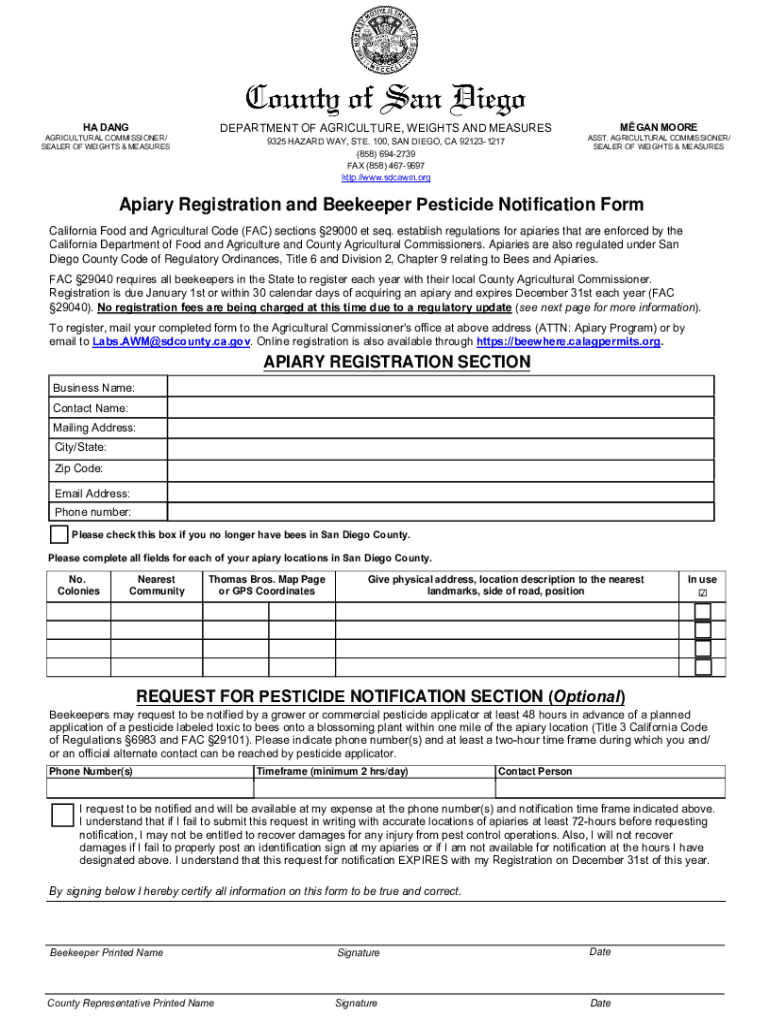 Fillable Online HA DANG DEPARTMENT OF AGRICULTURE WEIGHTS AND ... Fax ...