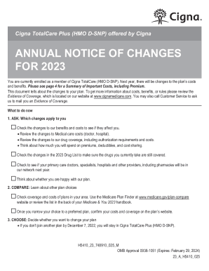 Fillable Online Cigna TotalCare Select Plus (HMO D-SNP) - US News Health Fax Email Print - pdfFiller