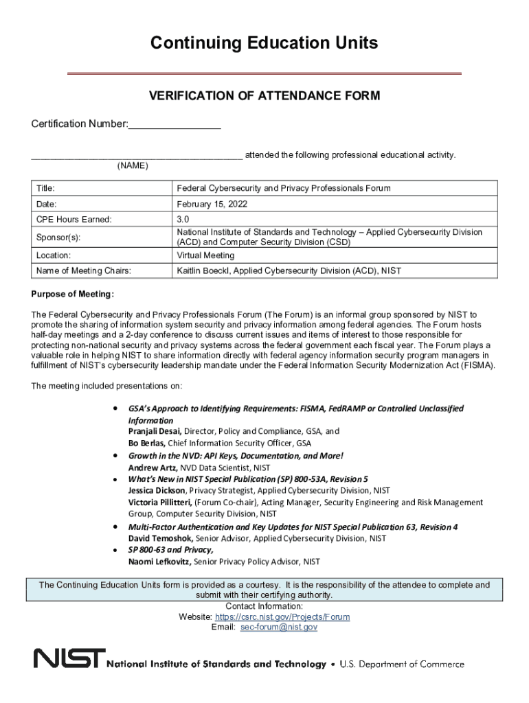 Fillable Online csrc nist Certificate in Cyber Security Fundamentals Fax Email Print - pdfFiller