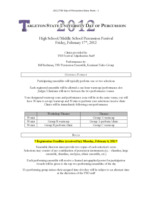 Fillable Online TSU DOP entry form Fax Email Print - pdfFiller